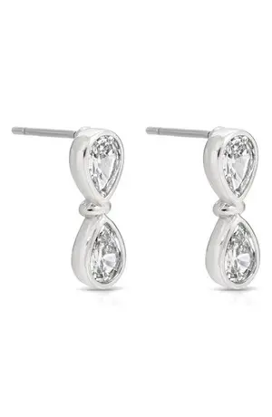 Ettika Infinity Crystal Drop Earrings