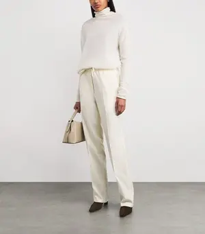 Brioni Cashmere Wide-leg Track Pants