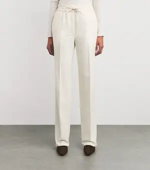 Brioni Cashmere Wide-leg Track Pants