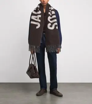 Jacquemus Virgin Wool Logo Scarf