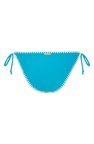 MILLY Whipstitch Detail String Bikini Bottom