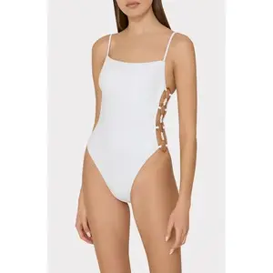 MILLY Ringside One-piece Swimsuit - White