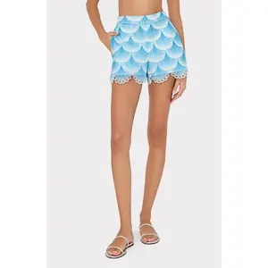MILLY Bubble Wave Lace Shorts