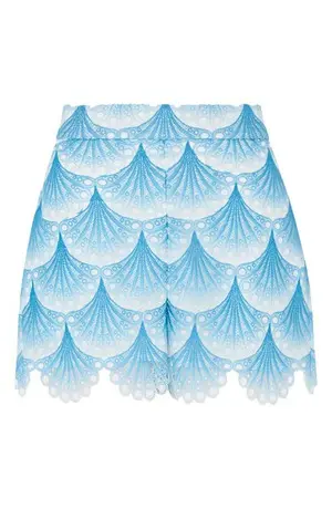 MILLY Bubble Wave Lace Shorts