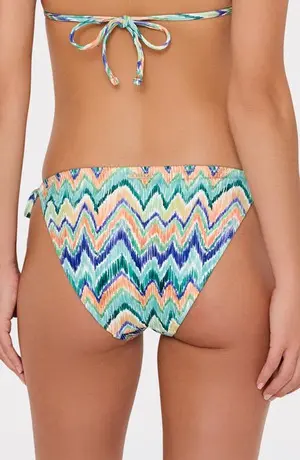 MILLY Tropical Chevron String Bikini Bottoms