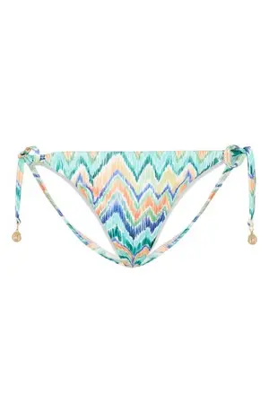 MILLY Tropical Chevron String Bikini Bottoms