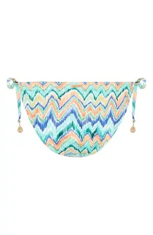 MILLY Tropical Chevron String Bikini Bottoms