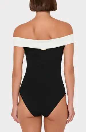 MILLY Off-the-shoulder One-piece Swimsuit