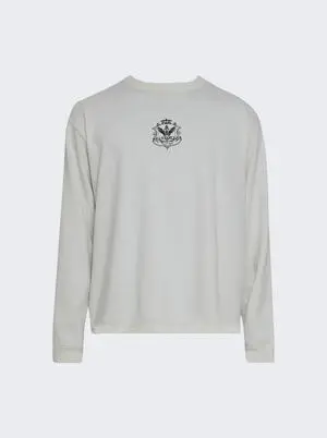 Rhude Grand Cru Crest Long Sleeve Tee Vintage And Black - White
