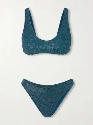 Oseree Lumière Sporty Metallic Bikini - Blue
