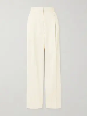 TOTEME Pleated Twill Wide-leg Pants