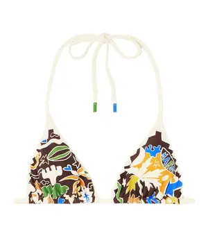 ALEMAIS Maroc Printed Triangle Bikini Top - Multi