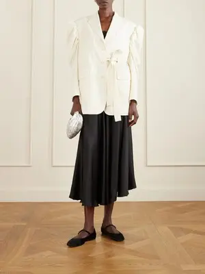 Simone Rocha Woven Open-back Blazer