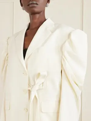 Simone Rocha Woven Open-back Blazer