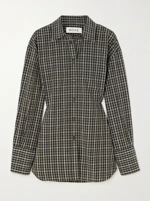 RÓHE Checked Cotton-poplin Shirt