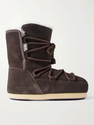 Moon Boot Evx Shearling-lined Suede Snow Boots