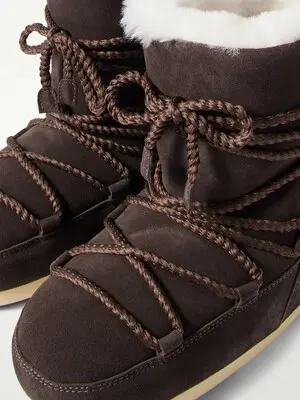 Moon Boot Evx Shearling-lined Suede Snow Boots