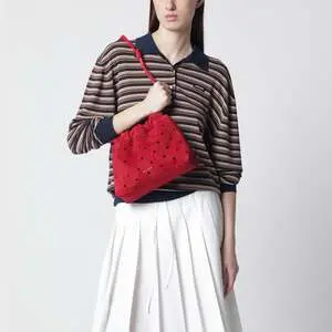 Manu Atelier Romy Perforated Suede Pouch