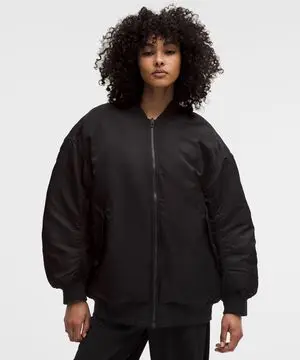 Lululemon Reversible Oversized 600-down-fill Bomber Jacket - Black