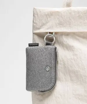 Lululemon Clippable Card Pouch - Dark Silver/graphite Grey/silver