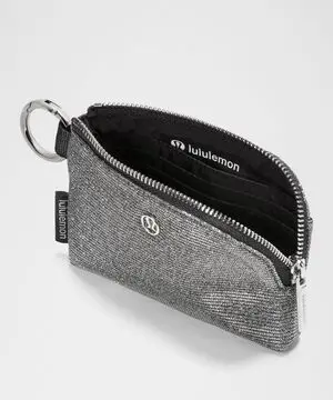 Lululemon Clippable Card Pouch - Dark Silver/graphite Grey/silver