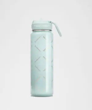 Lululemon Back To Life Sport Bottle 24oz Straw Lid - Pelican