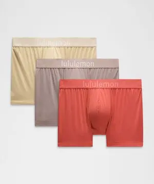 Lululemon Soft Stretch Active Boxer Brief 3 - Dare Devil/ashen Rose/trench