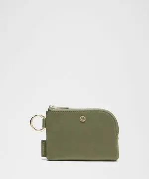 Lululemon Clippable Card Pouch Bay Leaf/gold