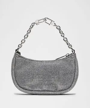 Lululemon City Essentials Nano Shoulder Bag - Dark Silver/graphite Grey/silver