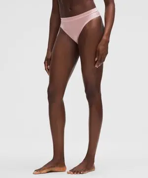 Lululemon Satin Super-high-rise Thong Underwear - Mink Berry