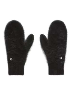 Lululemon Fuzzy Cashmere Mittens - Black