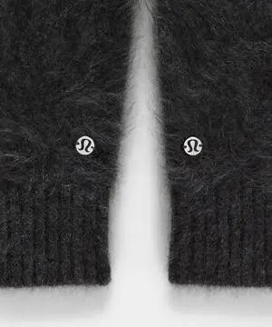 Lululemon Fuzzy Cashmere Mittens - Heathered Light Onyx