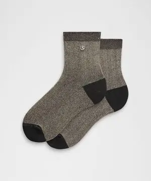 Lululemon Glitter Quarter Socks - Black