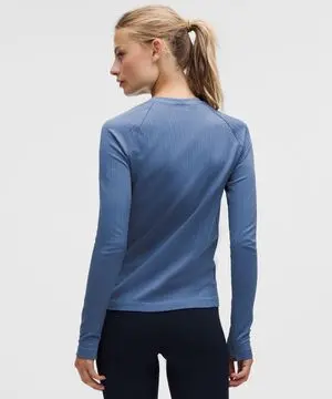 Lululemon Rest Less Variegated Ribbed Pullover - Contour Variegated Rib Brilliant Blue