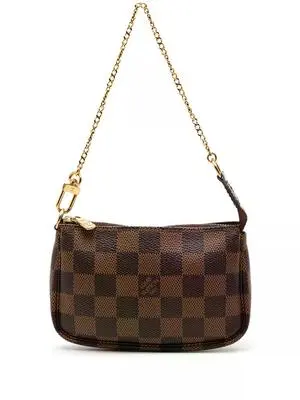 LOUIS VUITTON 2019 Damier Ebene Mini Pochette Accessoires Handbag - Brown