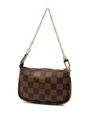 LOUIS VUITTON 2019 Damier Ebene Mini Pochette Accessoires Handbag - Brown