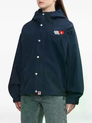 A BATHING APE Logo Hooded Jacket - Blue