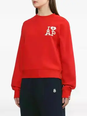 A BATHING APE Graphic Sweater - Red