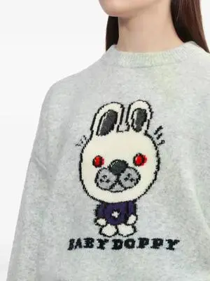 A BATHING APE Graphic Knit Jumper - Grey