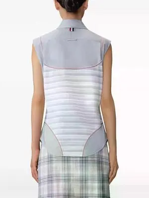 Thom Browne Striped Sleeveless Shirt