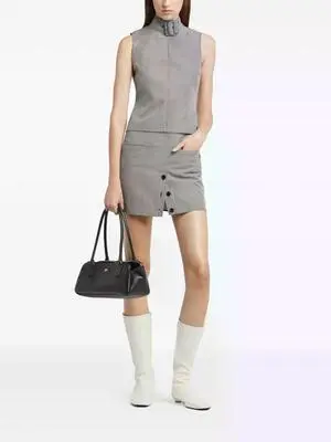 COURREGES Houndstooth Top With Buckle Detail