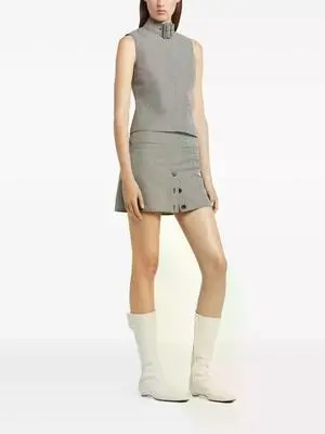 COURREGES Houndstooth Top With Buckle Detail