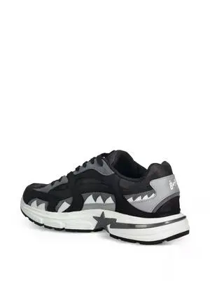 A BATHING APE Shark Sta #1 Panelled Sneakers - Black