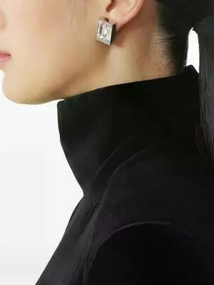 LANVIN Crystal-embellished Bar Clip-on Earrings