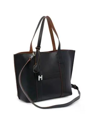 Hogan Leather Tote Bag - Black