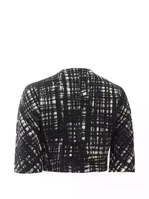 Michael Kors Tweed Single-breasted Cropped Blazer