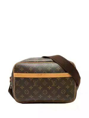 LOUIS VUITTON 2002 Monogram Reporter Pm Crossbody Bag - Brown