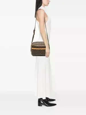 LOUIS VUITTON 2002 Monogram Reporter Pm Crossbody Bag - Brown