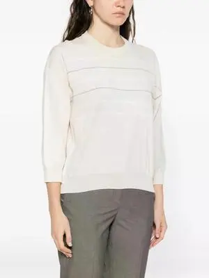 Peserico Striped Crew-neck T-shirt
