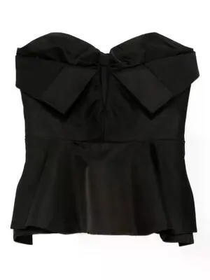 Alexander McQueen Bow-detailed Peplum Top